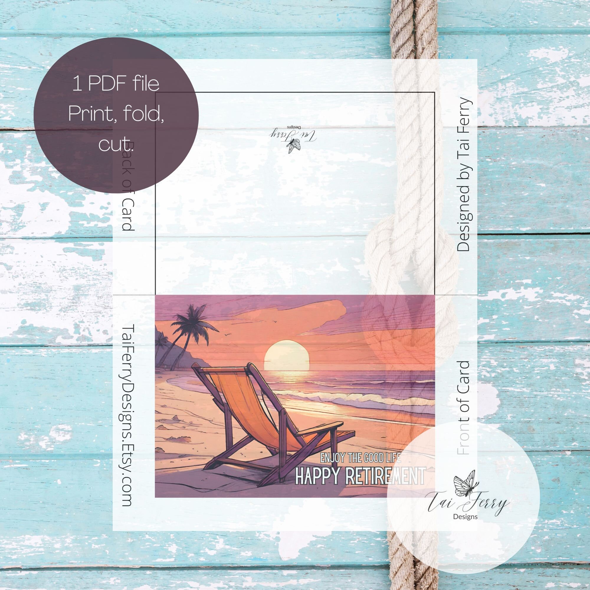 Enjoy the Good Life Retirement Card Printable Instant - Etsy