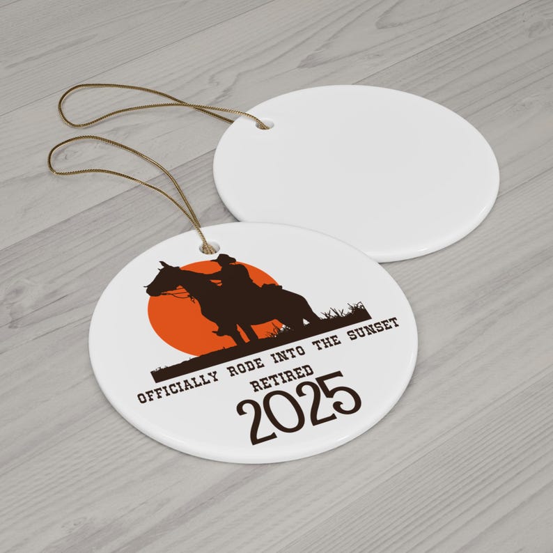 Riding Into the Sunset Retirement Ornament, Cowboy Retirement Ornament ...