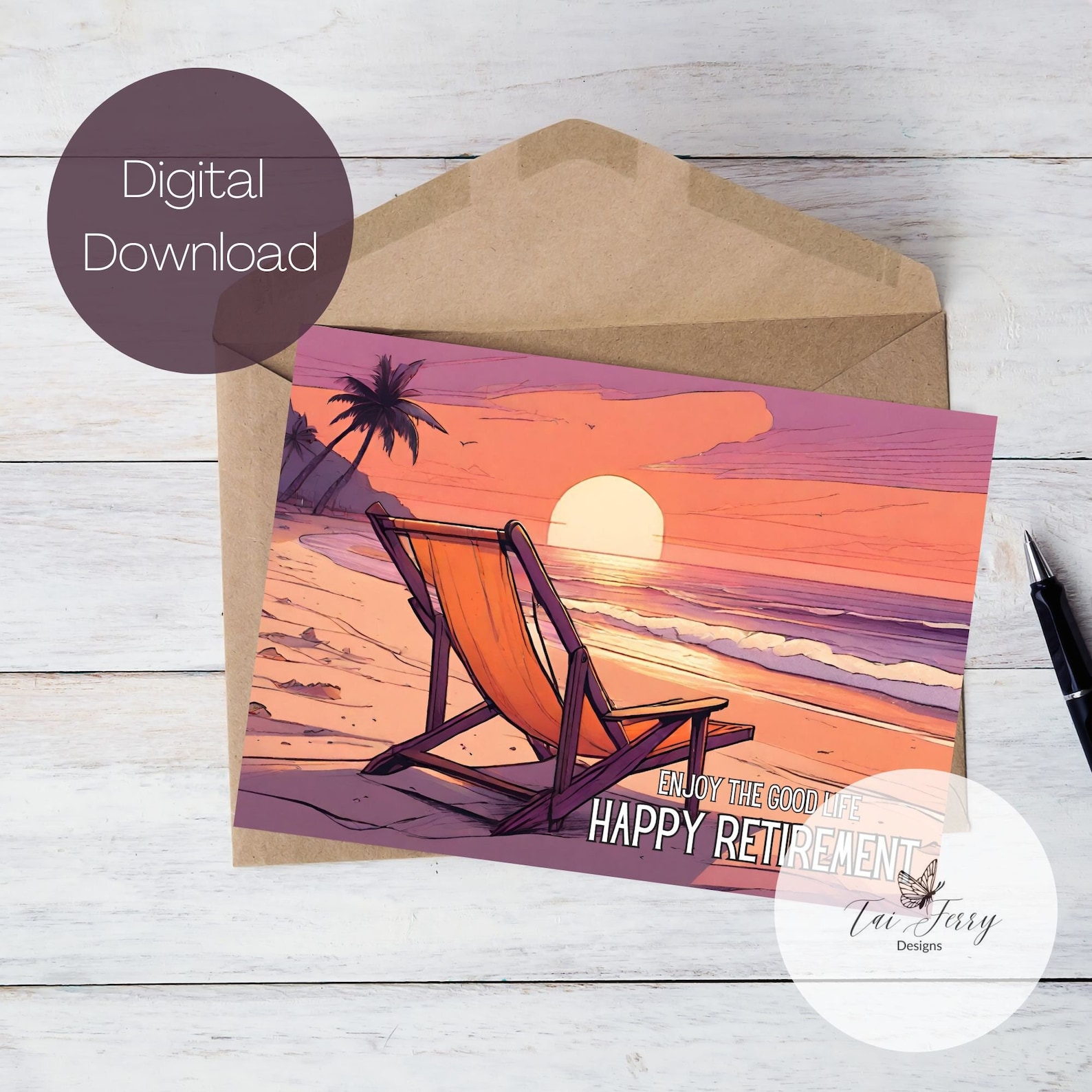 Enjoy the Good Life Retirement Card Printable Instant - Etsy