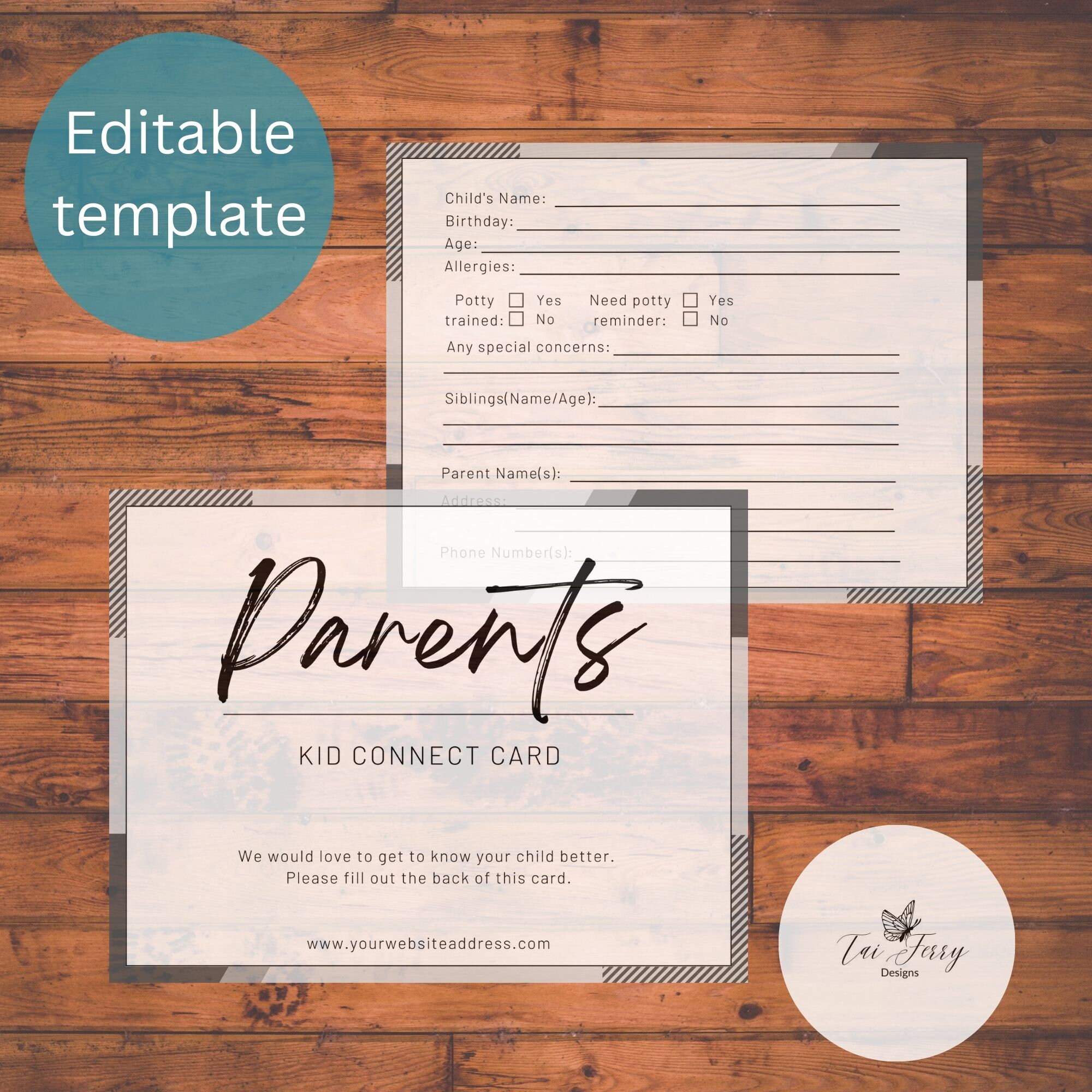 Editable Church Branding Bundle, Editable Church Connection Card Bundle ...