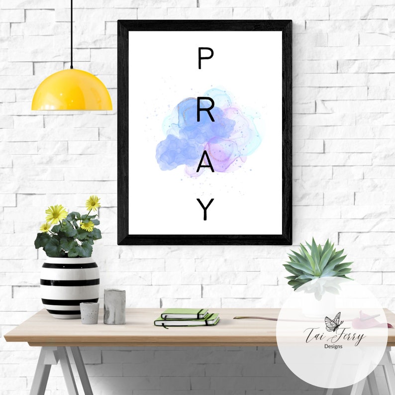 Pray Sign, Prayer Room Sign, Printable Wall Art, Instant Download ...