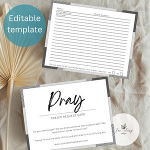 Editable Church Branding Bundle, Editable Church Connection Card Bundle ...