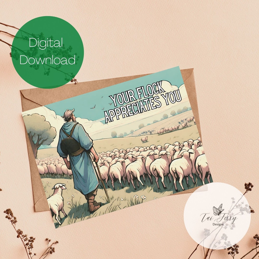 Pastor Appreciation Card: Leading the Flock (PDF Printable) - Etsy