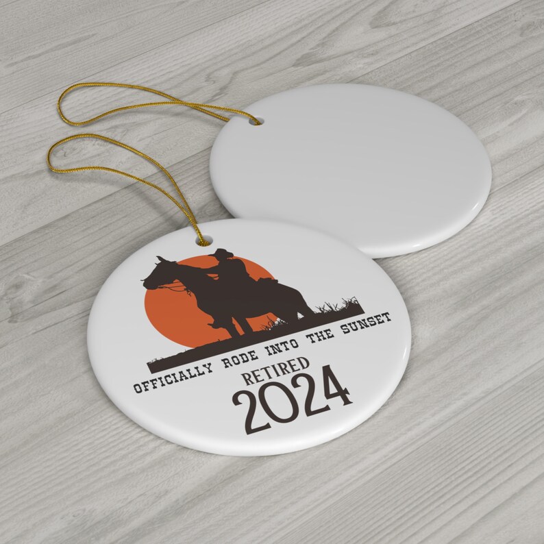 Riding Into the Sunset Retirement Ornament, Cowboy Retirement Ornament ...