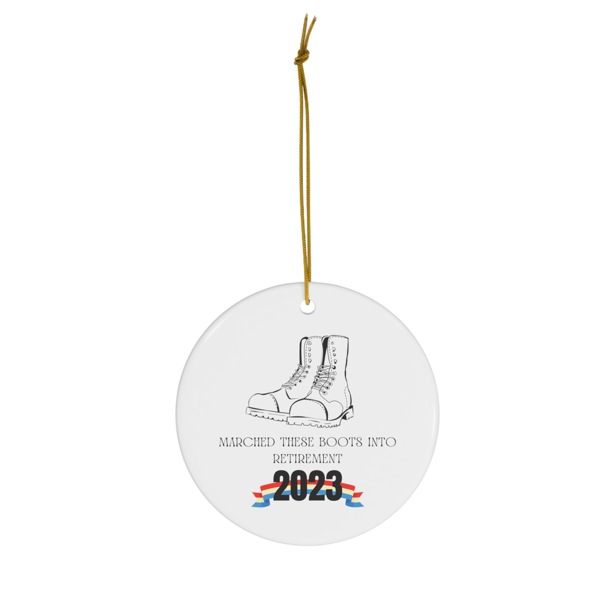 Military Retirement Ornament, Military Boots, 2024 Retirement Ornament ...