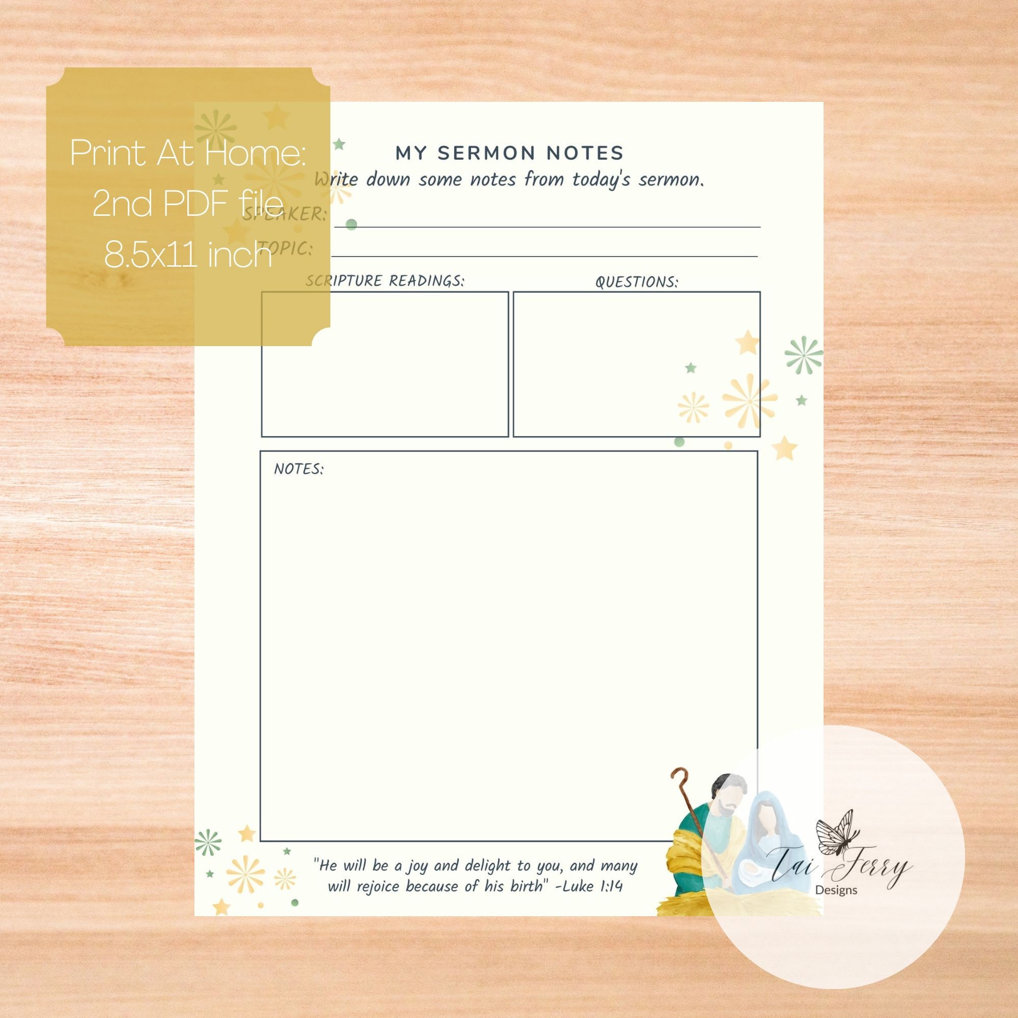 Christmas Worship/sermon Notes for Kids, Sermon Notes, Christian ...