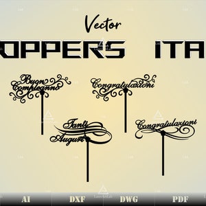 Toppers Vector Cdr Ai Svg Dwg Dxf Pdf - Etsy Ireland