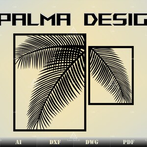 Palm Design Vector Cdr, Ai, Dxf, Svg, Dwg, Pdf - Etsy