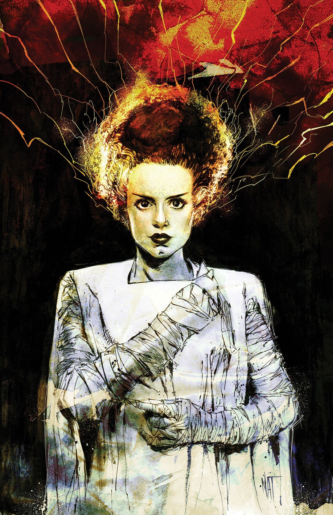 Electric Bride 6 by 9 Print Bride of Frankenstein Nat - Etsy