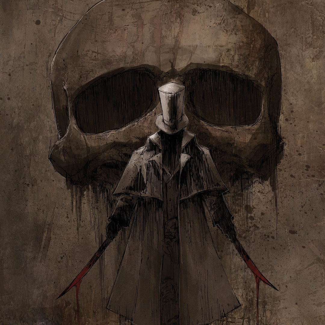 Jack the Ripper, 6 by 9 Inch, Art Print, Serial Killer, From Hell ...