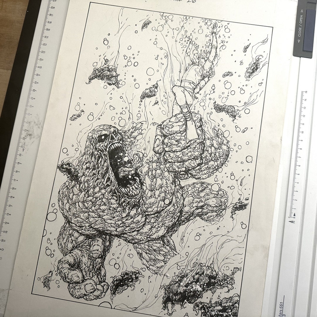 Original Art Giant Monster by Nat Jones, Steve Niles, Issue 1 Page 26 ...