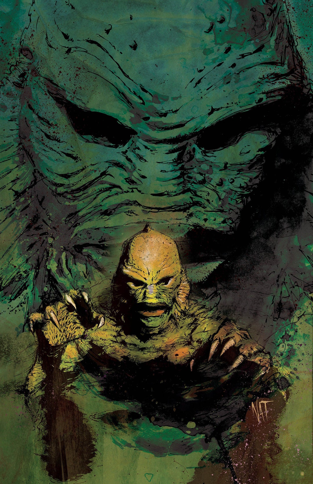 Creature From the Black Lagoon, 6 by 9 Print, Nat Jones, Art Print ...