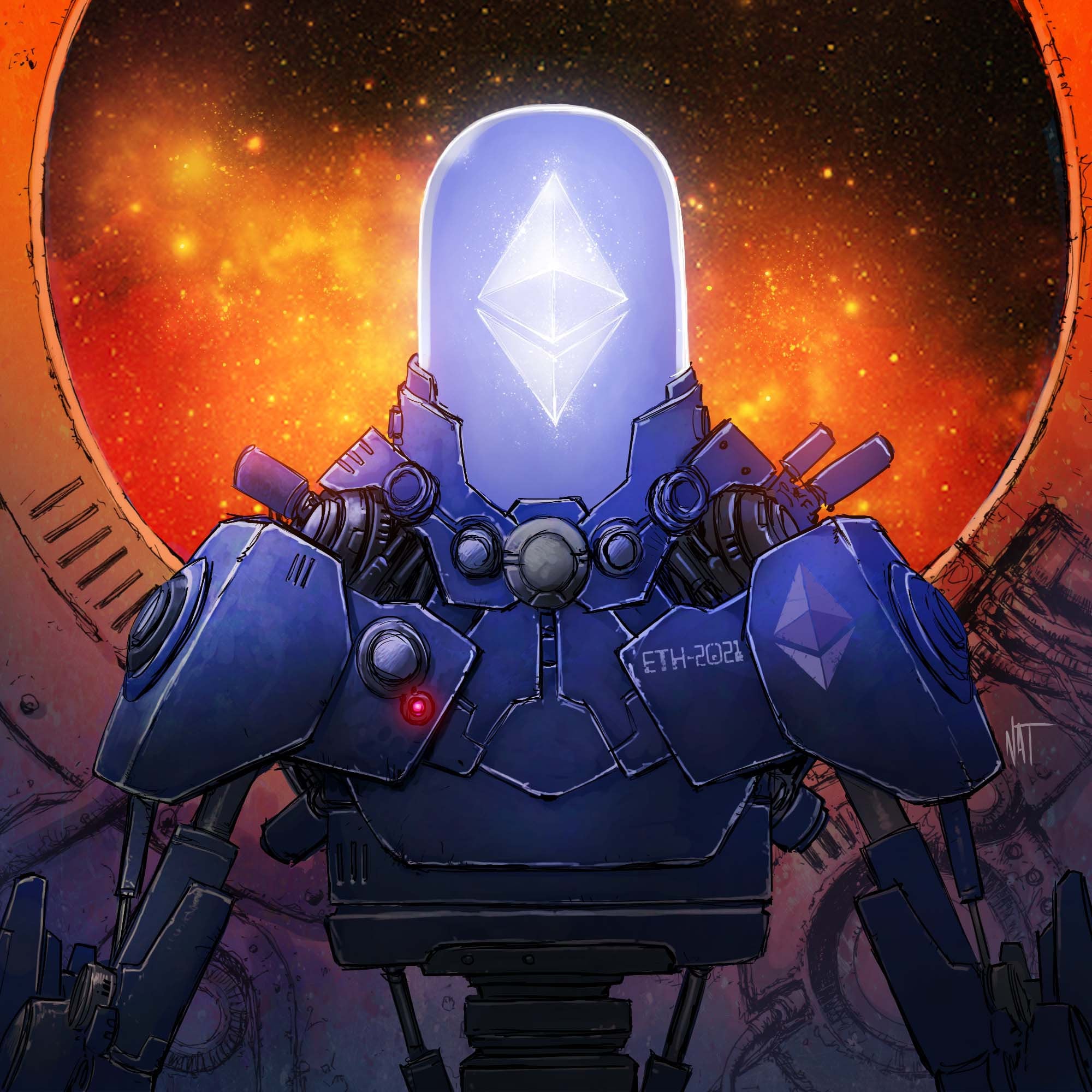 ETH-2021 art print NFT art Ethereum Nat Jones art prints | Etsy