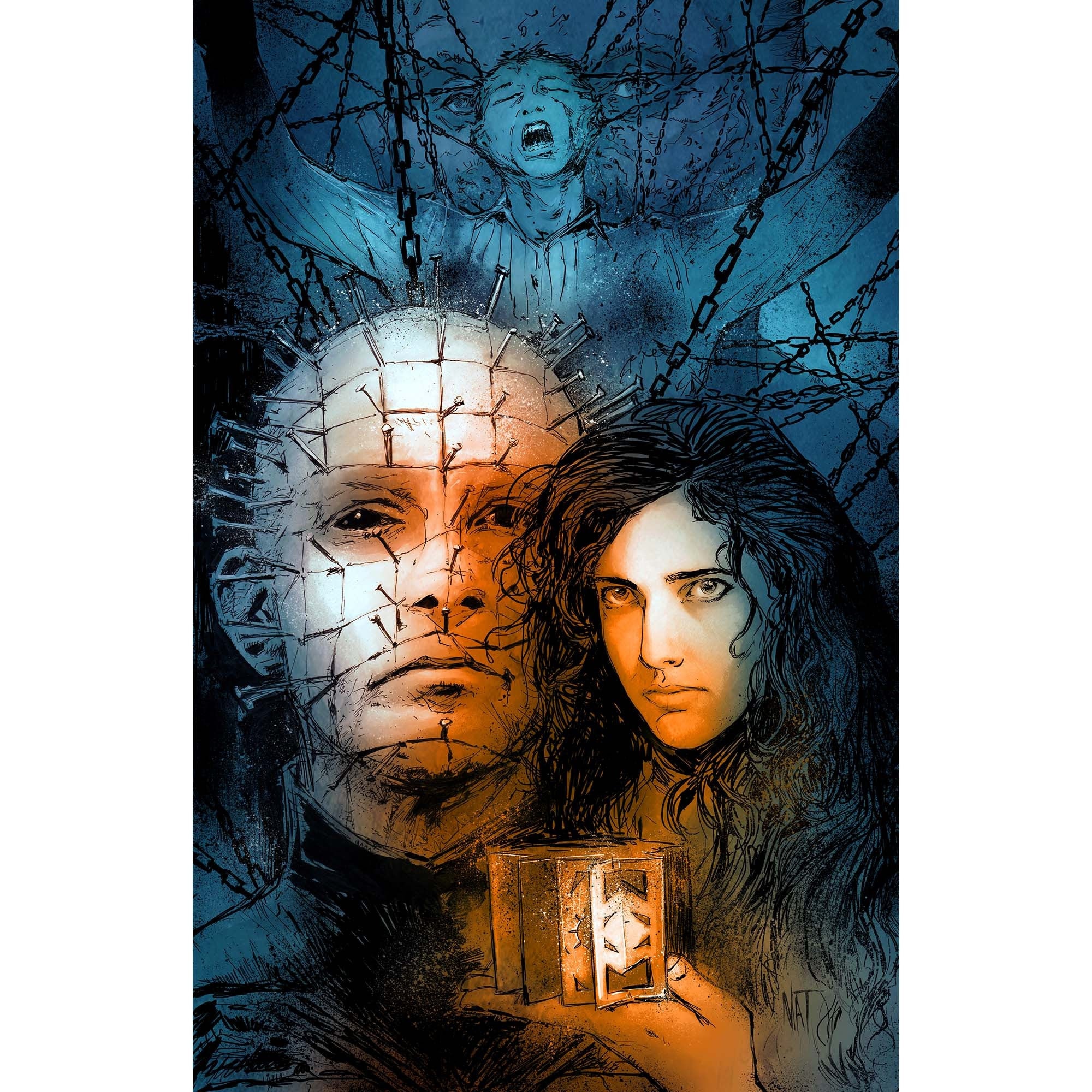 Hellraiser art print Nat Jones Pinhead 11x17 horror movie | Etsy