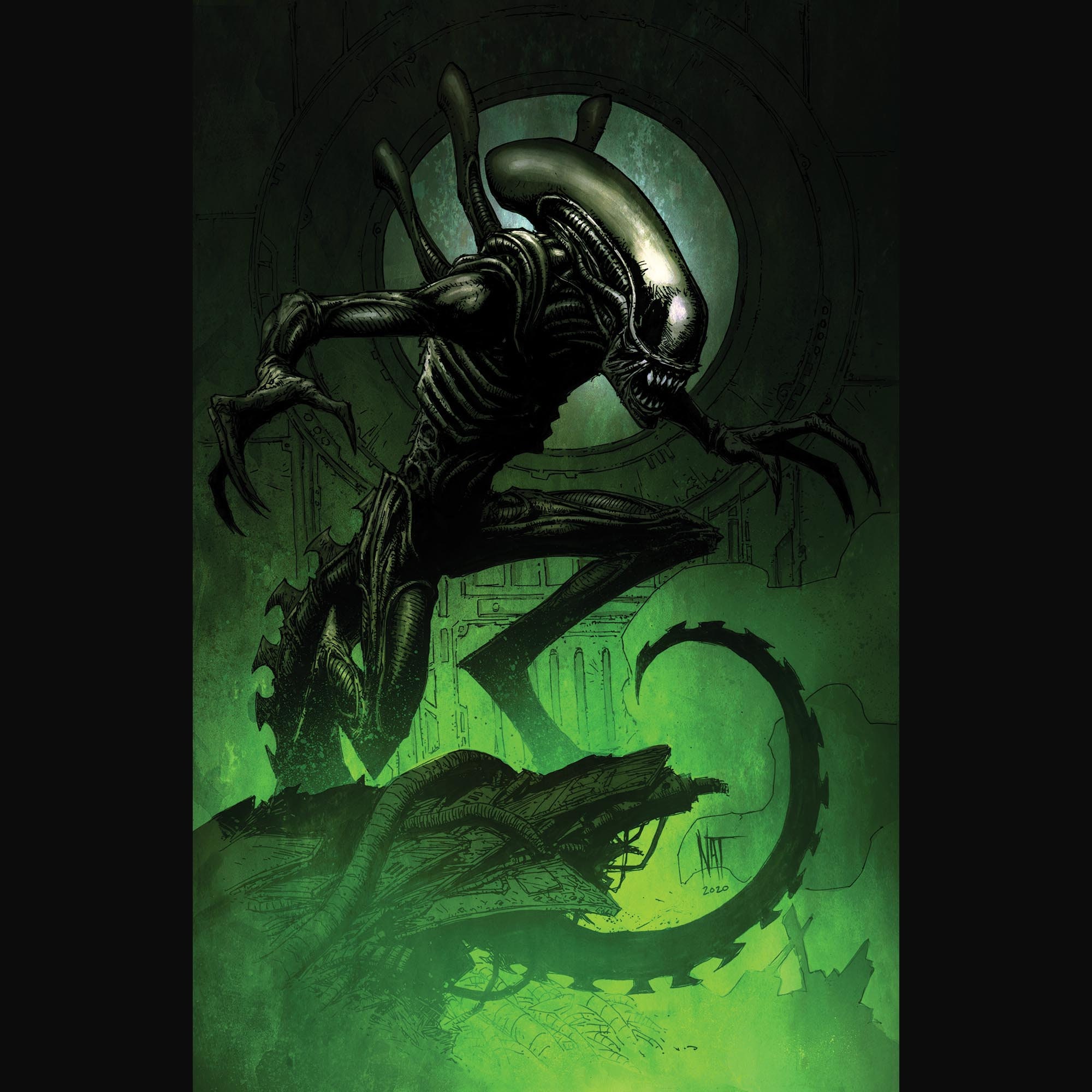 Alien 6 by 9 Inch Print Aliens Alien Xenomorph Nat Jones - Etsy UK