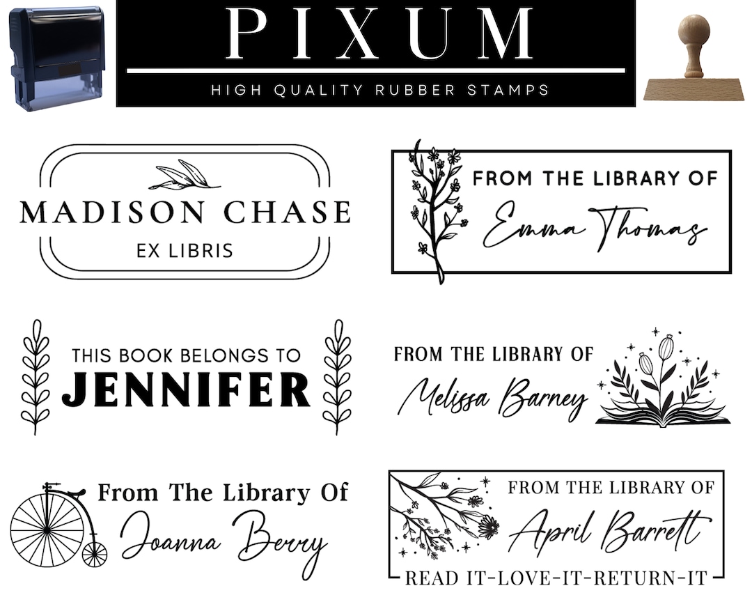 Custom Library Book Stamp: Personalized Teacher Stamper - Etsy