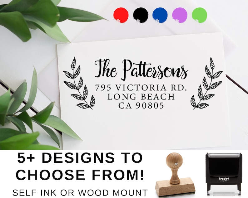 Address Stamp Return Address Stamp Self Inking Custom - Etsy