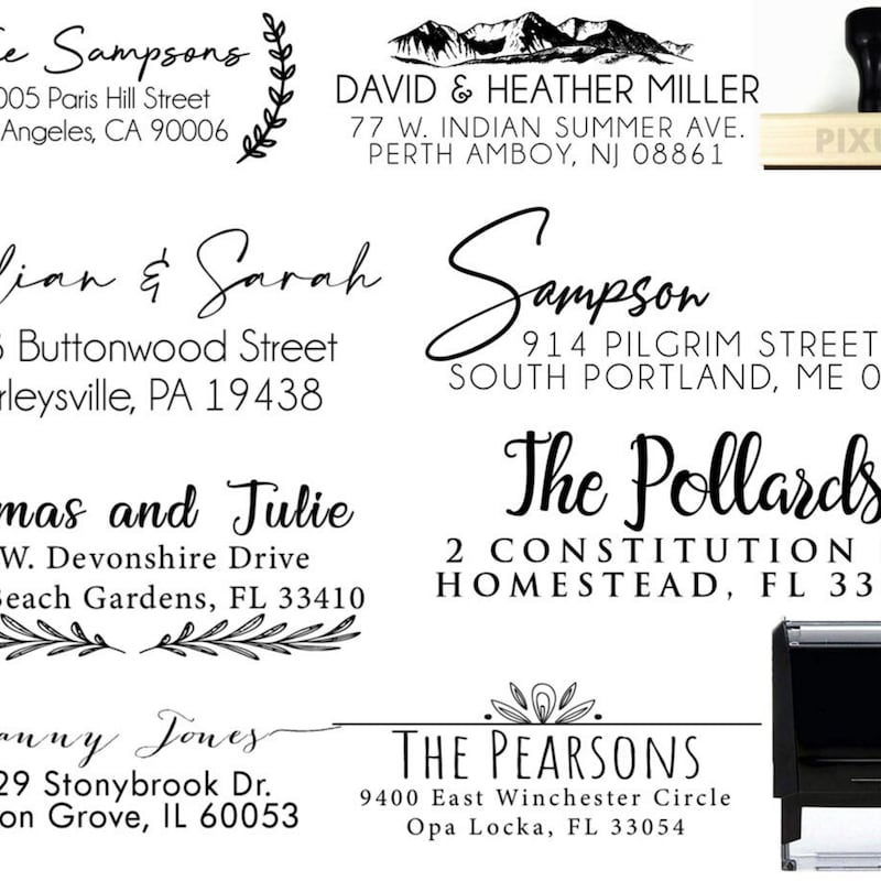 Personalized Self Inking Address Stamps - Etsy