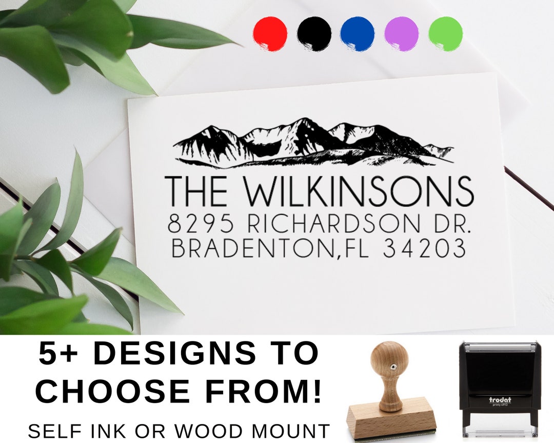 Address Stamp Return Address Stamp Self Inking Custom Return Address ...