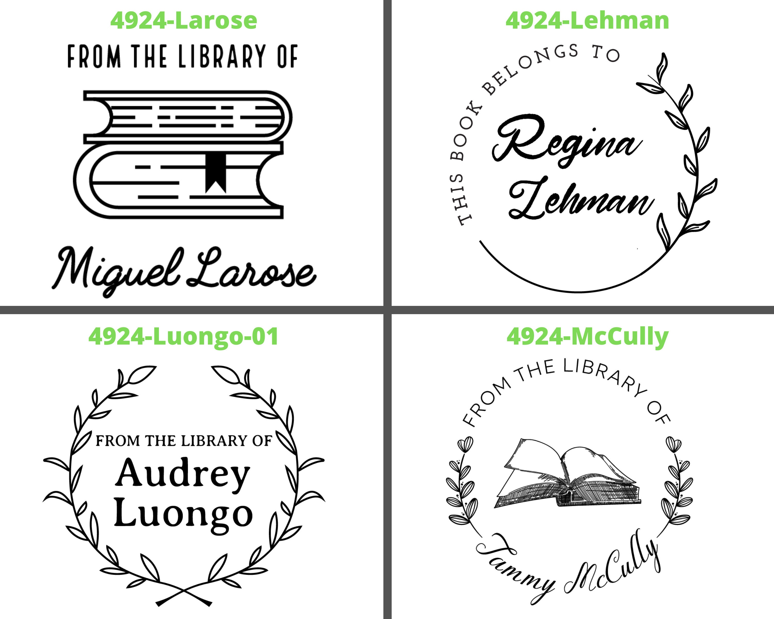 Library Stamp Custom Book Stamp Gifts for Book Lovers This | Etsy