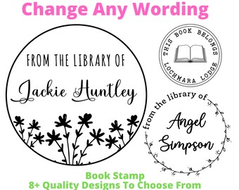 Self Inking Custom Library Stamp Personalized Book Stamp | Etsy