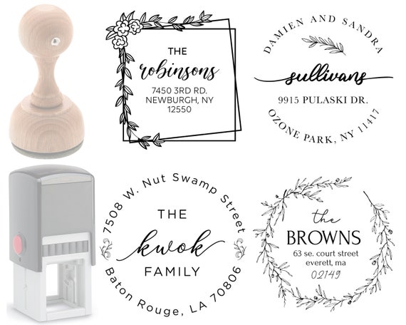 Return Address Stamp Custom Address Stamp Personalized Stamp - Etsy