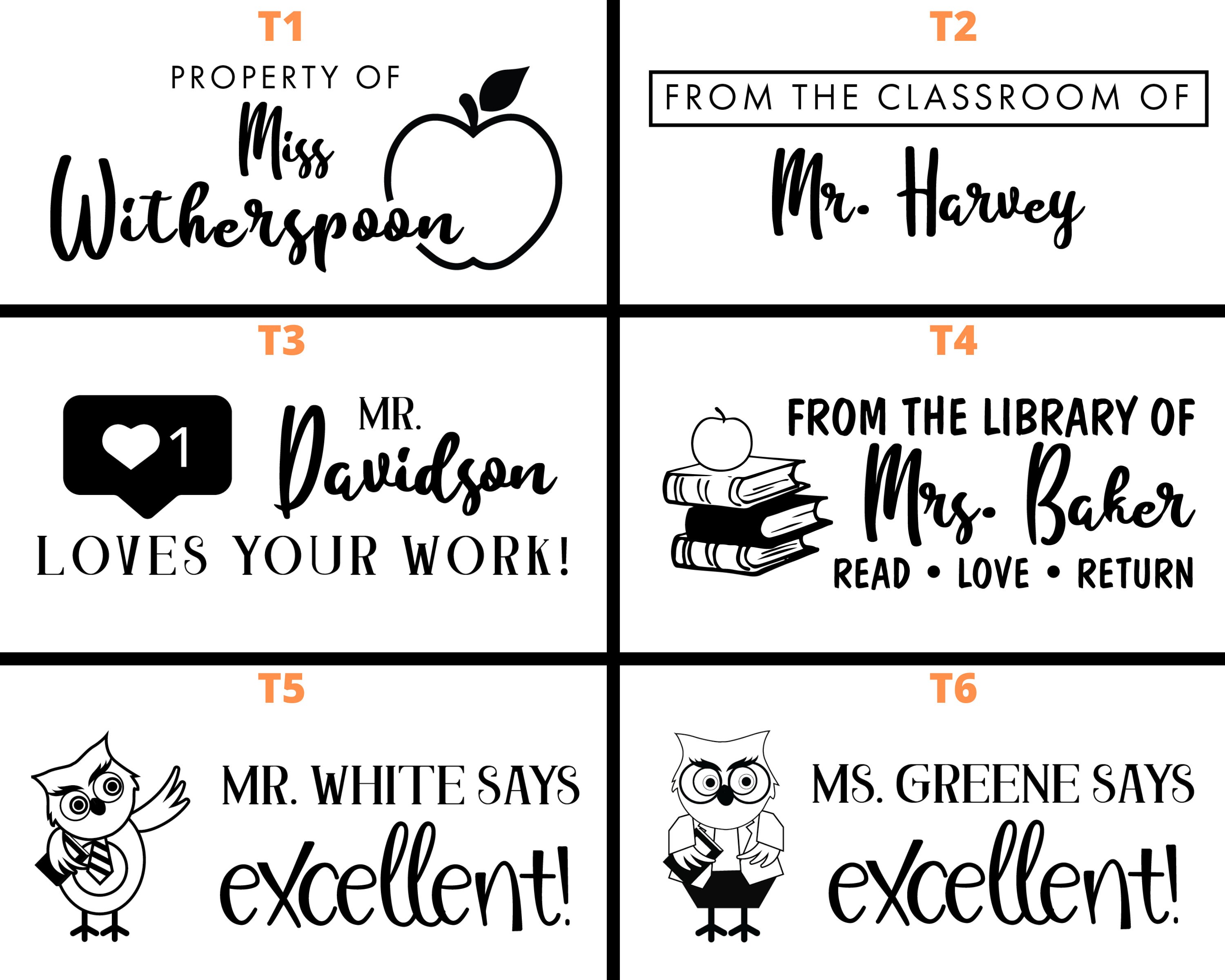 Teacher Stamps Teacher Gifts Classroom Teacher Appreciation | Etsy