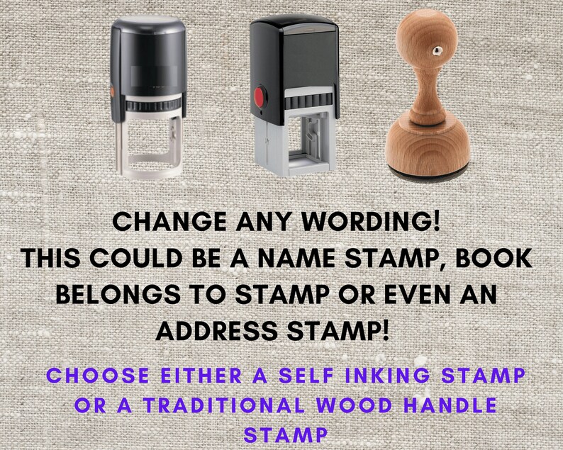Self Inking Custom Library Stamp Personalized Book Stamp | Etsy