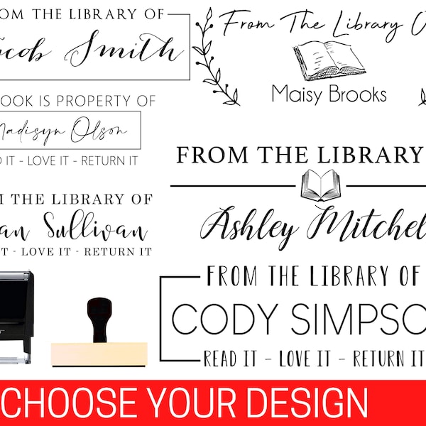 From the Library of Stickers - Etsy