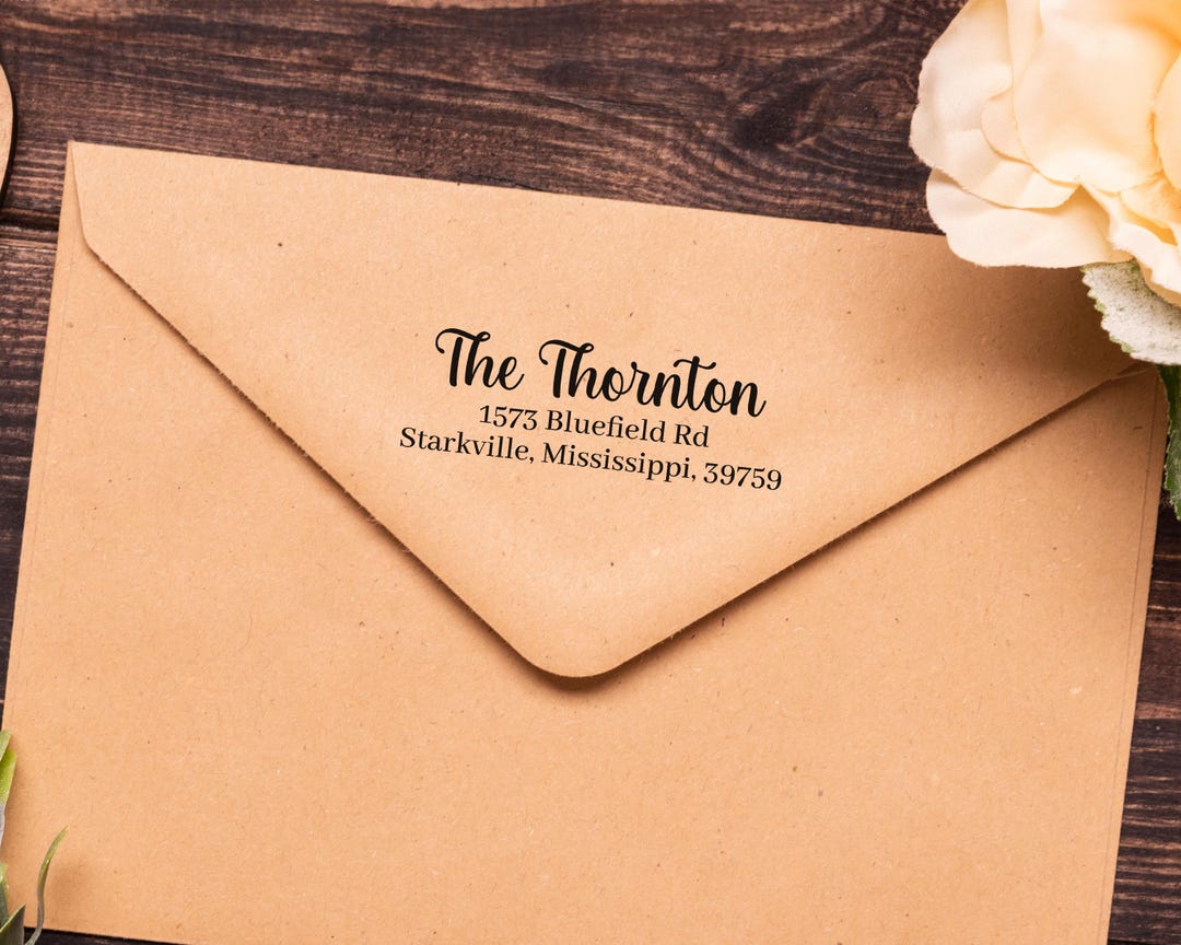 Personalized Address Stamp: Self-inking Family or Business Stamper - Etsy
