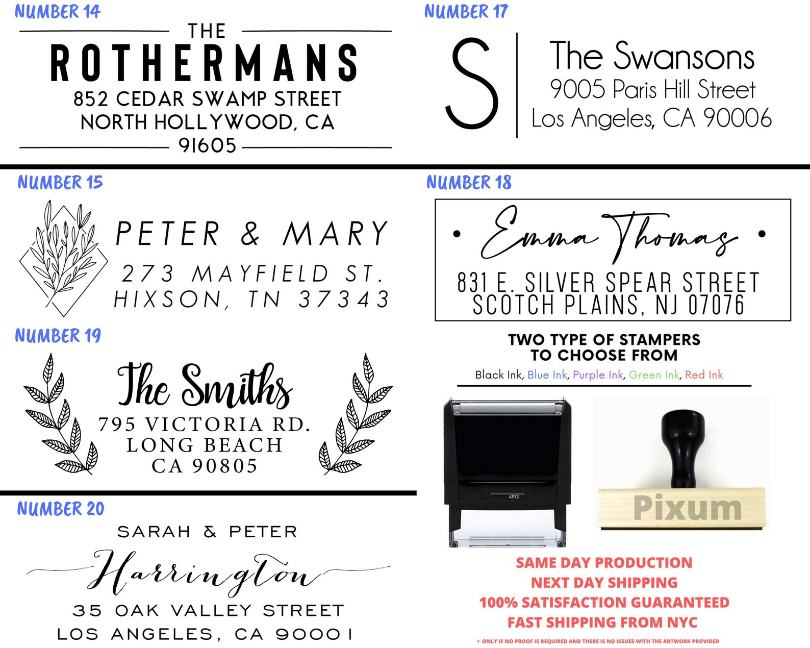 Address Stamp Return Address Stamp Self Inking Custom | Etsy