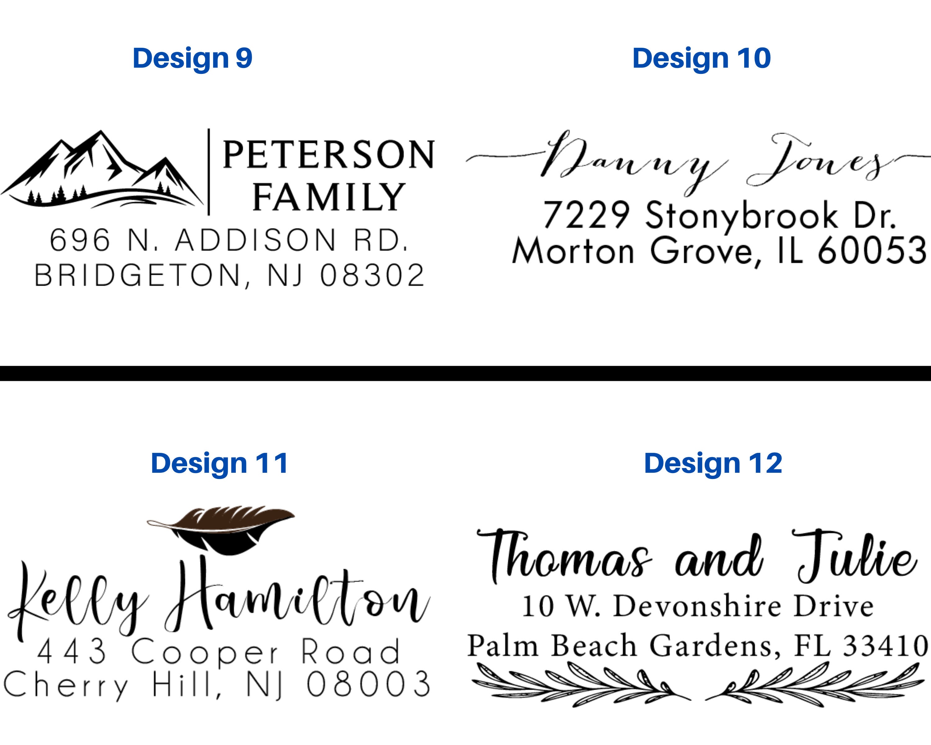 Name and Address Stamp Custom Self-inking Stamp Self Ink | Etsy