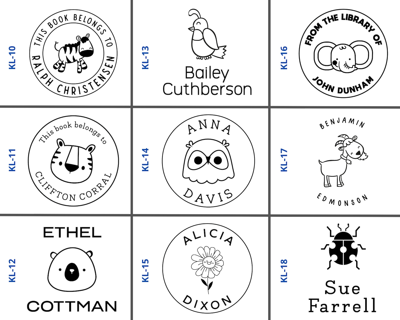 Custom Kids Name Stamp, Personalized Kids Library Stamp, Book Stamp ...
