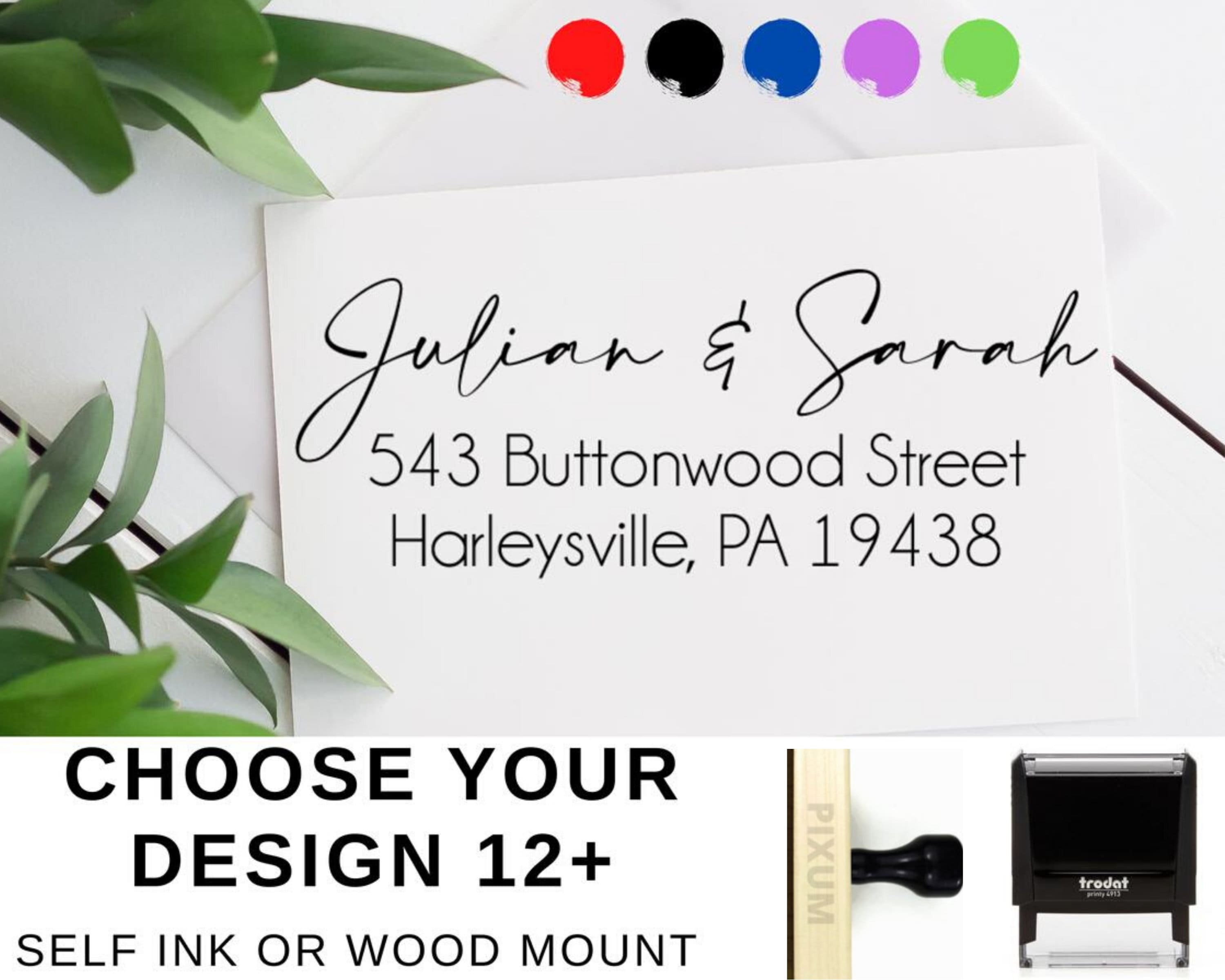 Address Stamp Return Address Stamp Self Inking Custom - Etsy