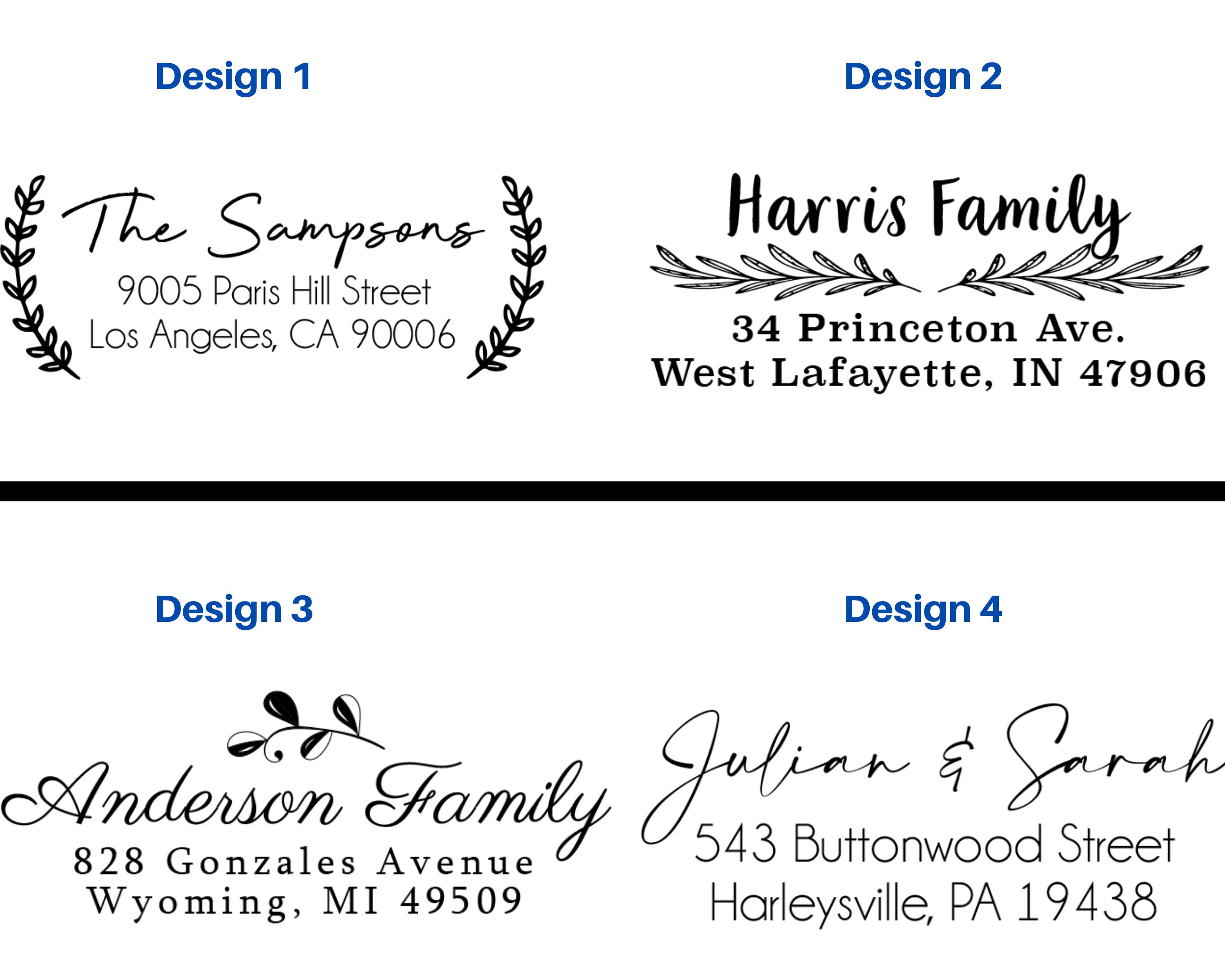 Name and Address Stamp Custom Self-inking Stamp Self Ink | Etsy