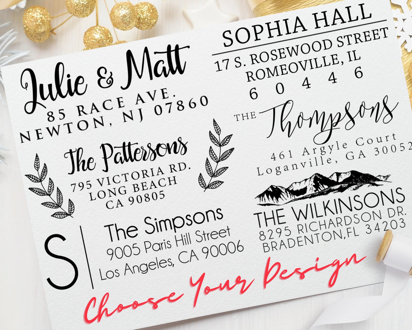 RETURN ADDRESS STAMP Custom Return Address Stamp Self Ink - Etsy