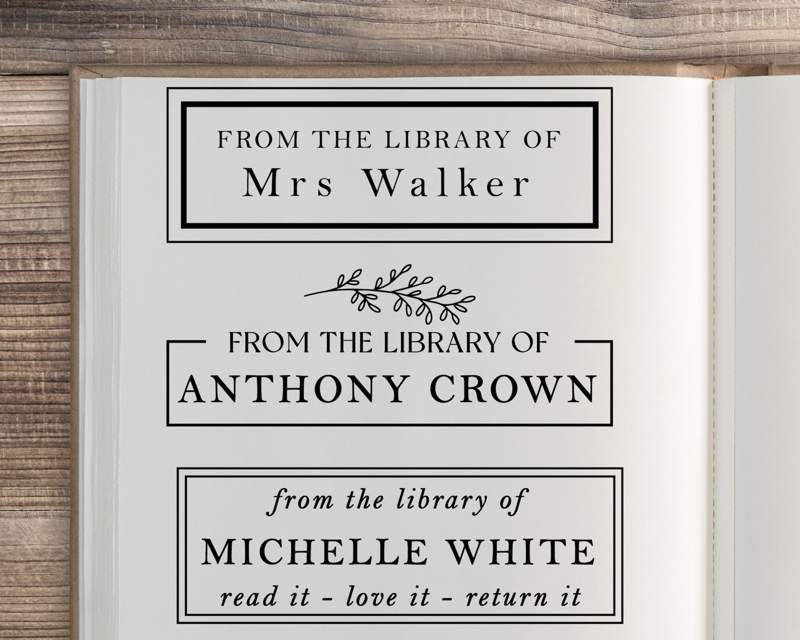 LIBRARY STAMP LIBRARY of Stamp Custom Library Stamp Book | Etsy