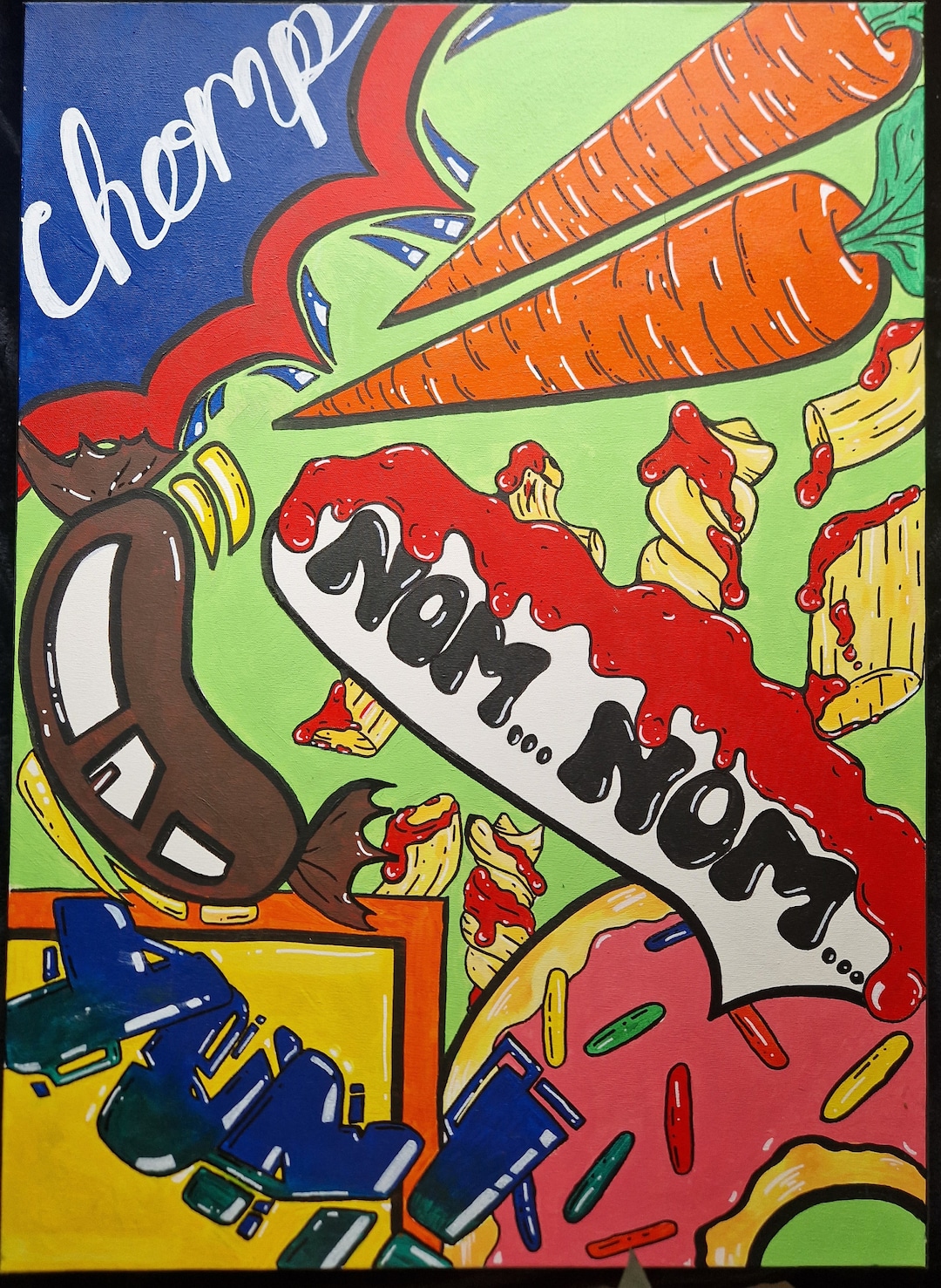 Pop Art Food Painting chomp - Etsy