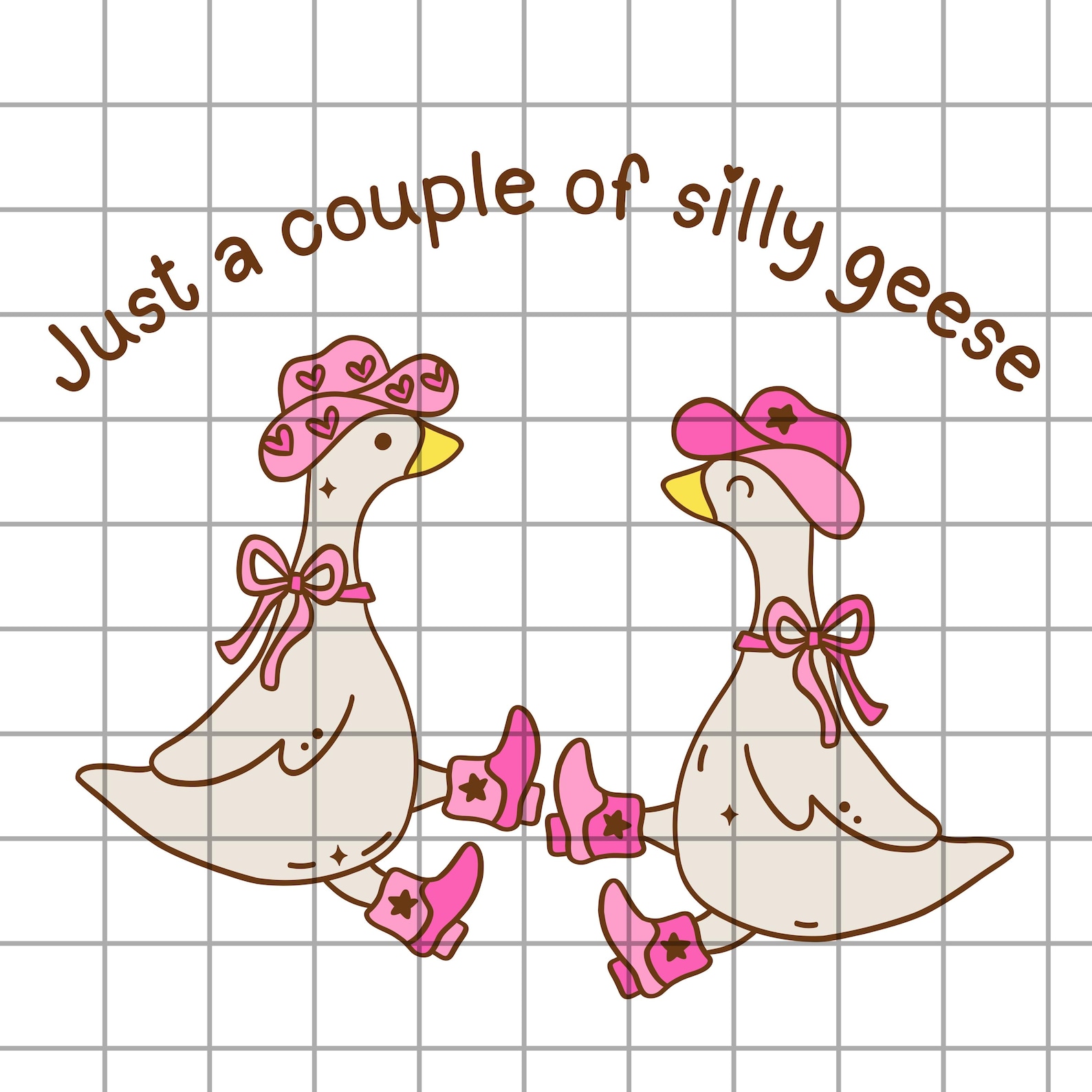 Just a Couple of Silly Geese PNG, Silly Goose Sublimation File, Goose ...