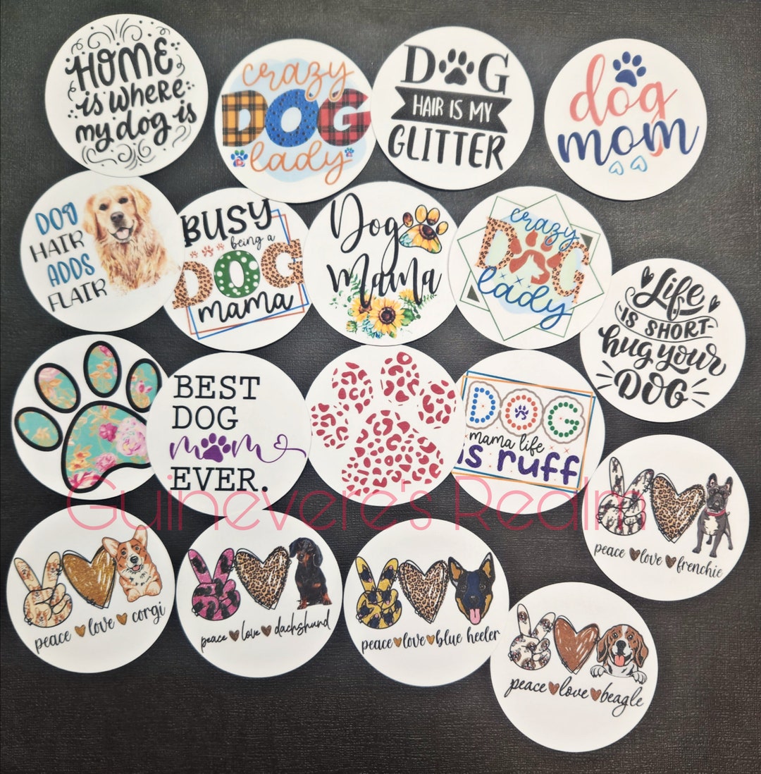 Dog Cardstock Rounds for Car Freshies, Freshie Circles, Car Freshie ...
