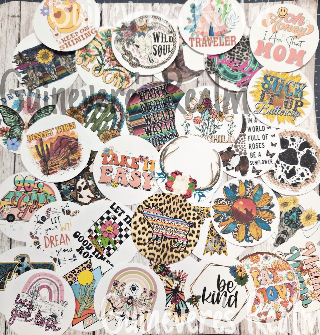 Grab Bag of Cardstock Rounds for Freshies, Groovy Freshie Circles ...