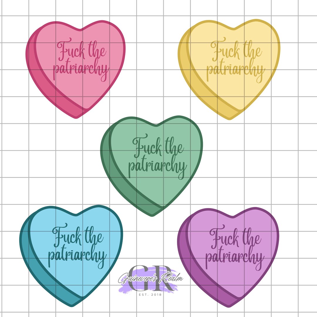 F the Patriarchy Hearts PNG, PNG File, Sweetheart Design, Women's ...