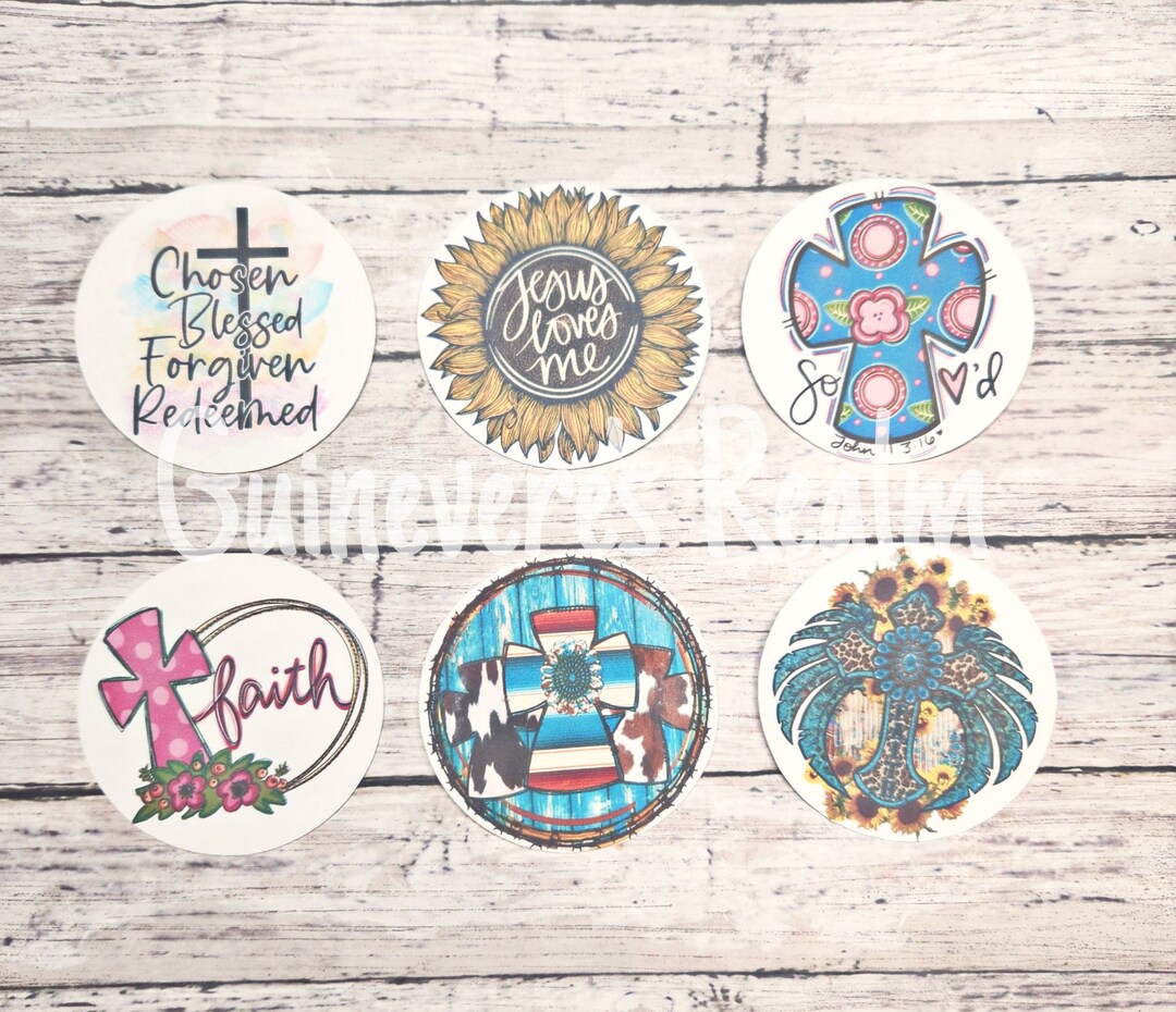 Religious Cardstock Rounds for Freshies, Freshie Circles, Car Freshie ...
