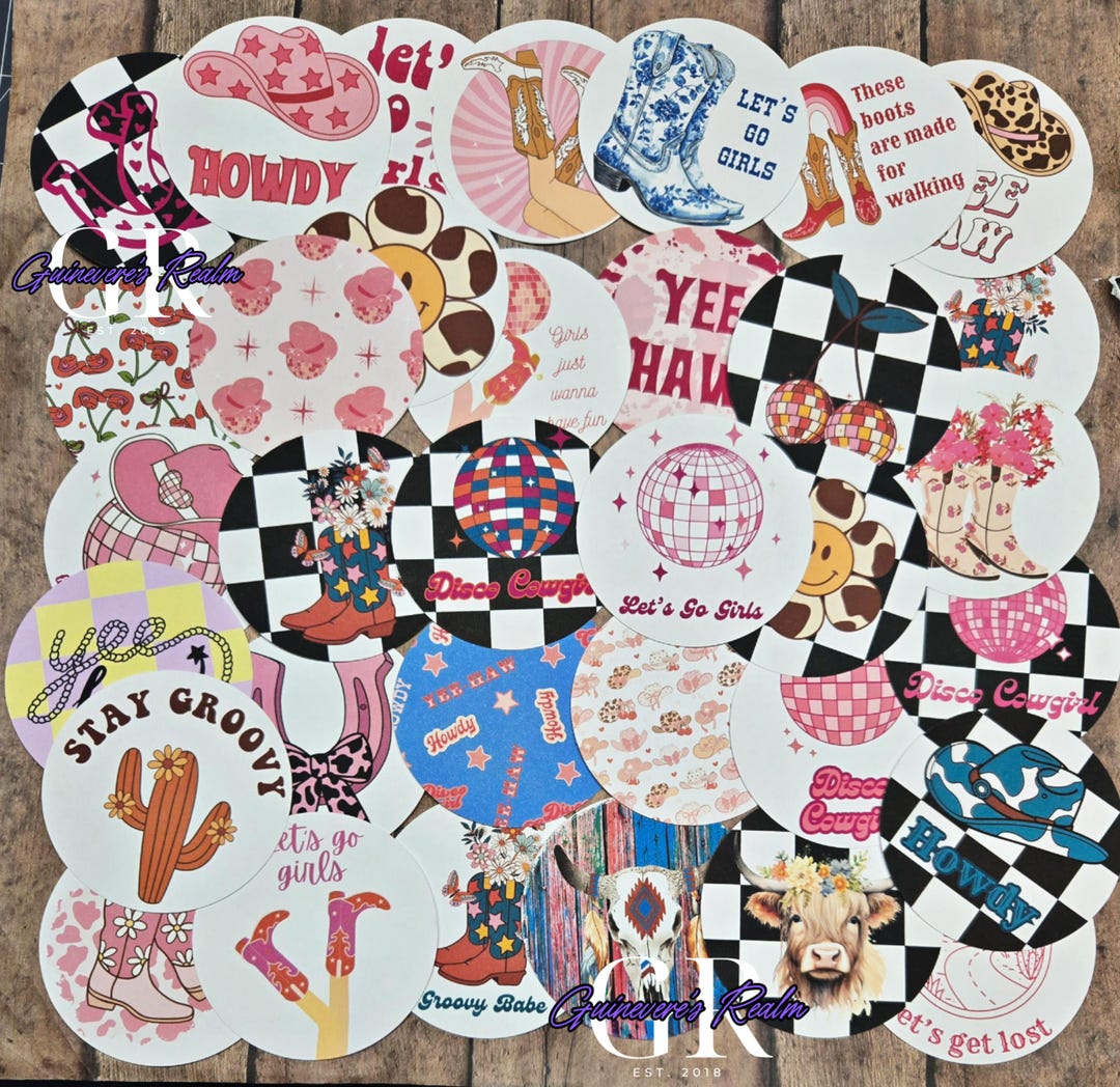 Grab Bag Western Cardstock Rounds for Freshies, Circle Freshie ...