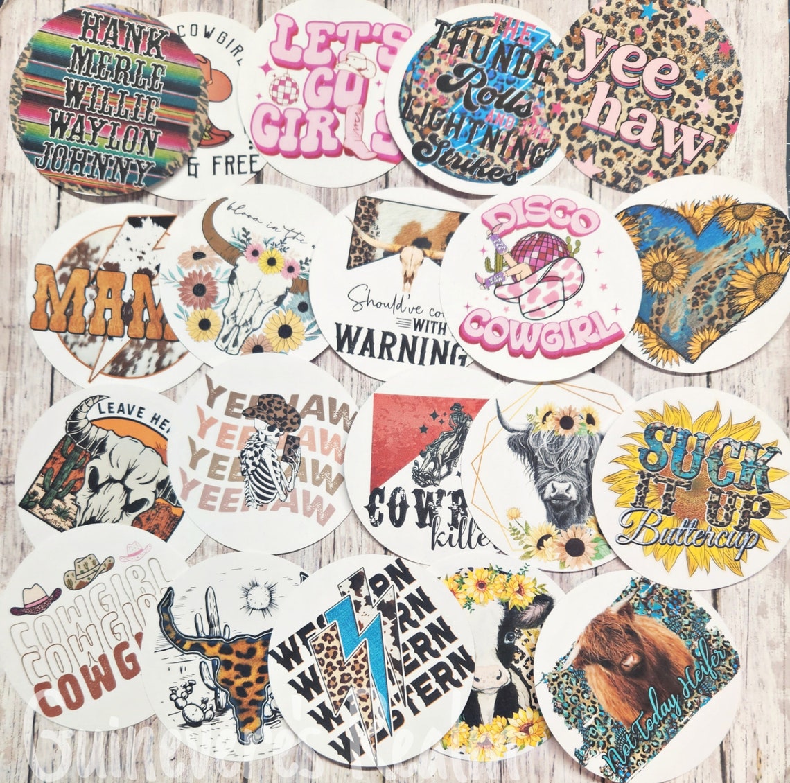 Grab Bag Western Cardstock Rounds for Freshies, Circle Freshie ...