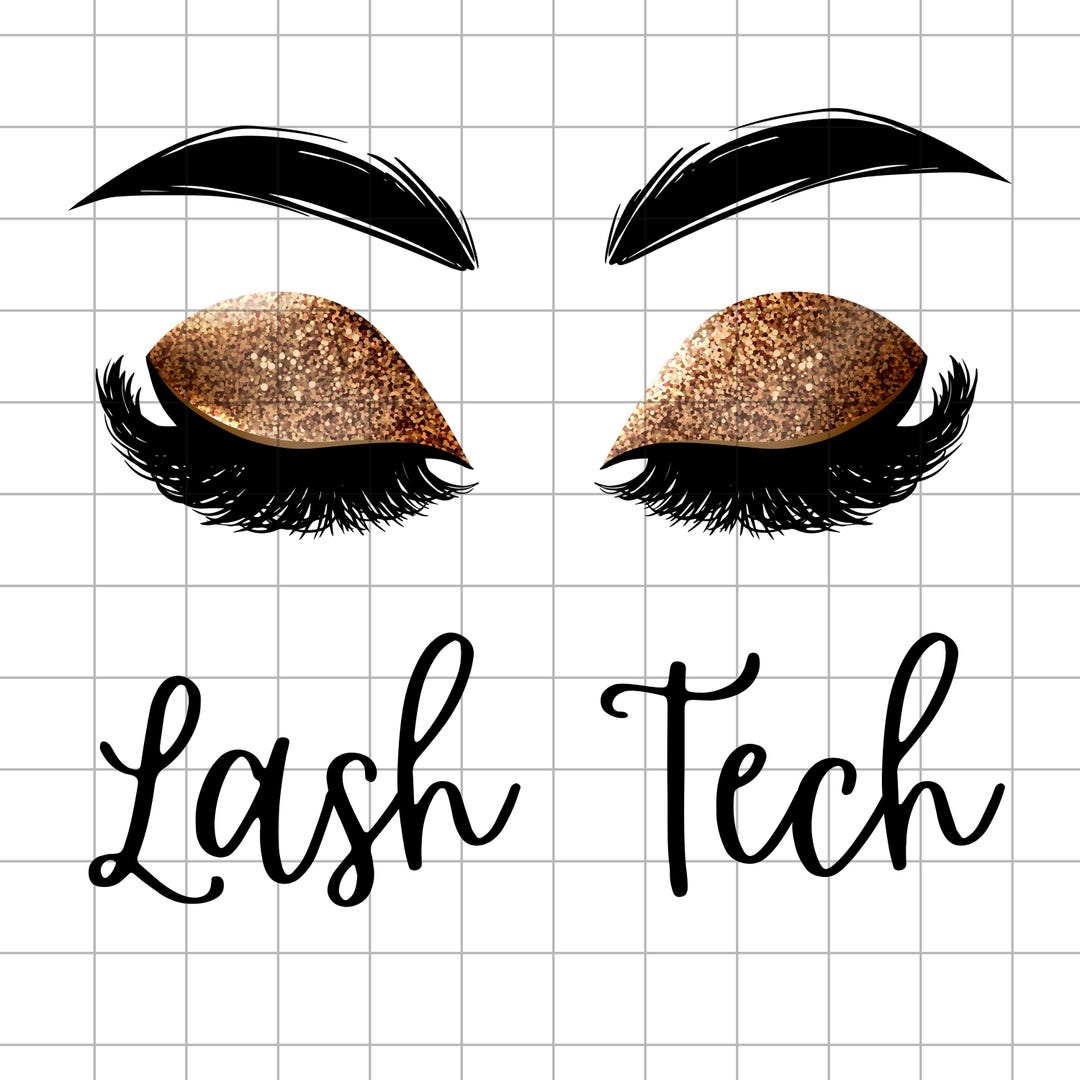 Lash Tech PNG, Lash Tech Sublimation Design, Glitter Eye Lashes, Lash ...