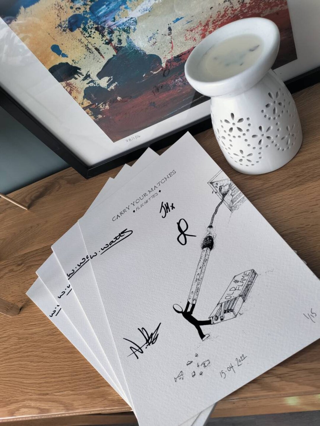 Limited Edition Carry Your Matches Single Print Signed by the Band ...