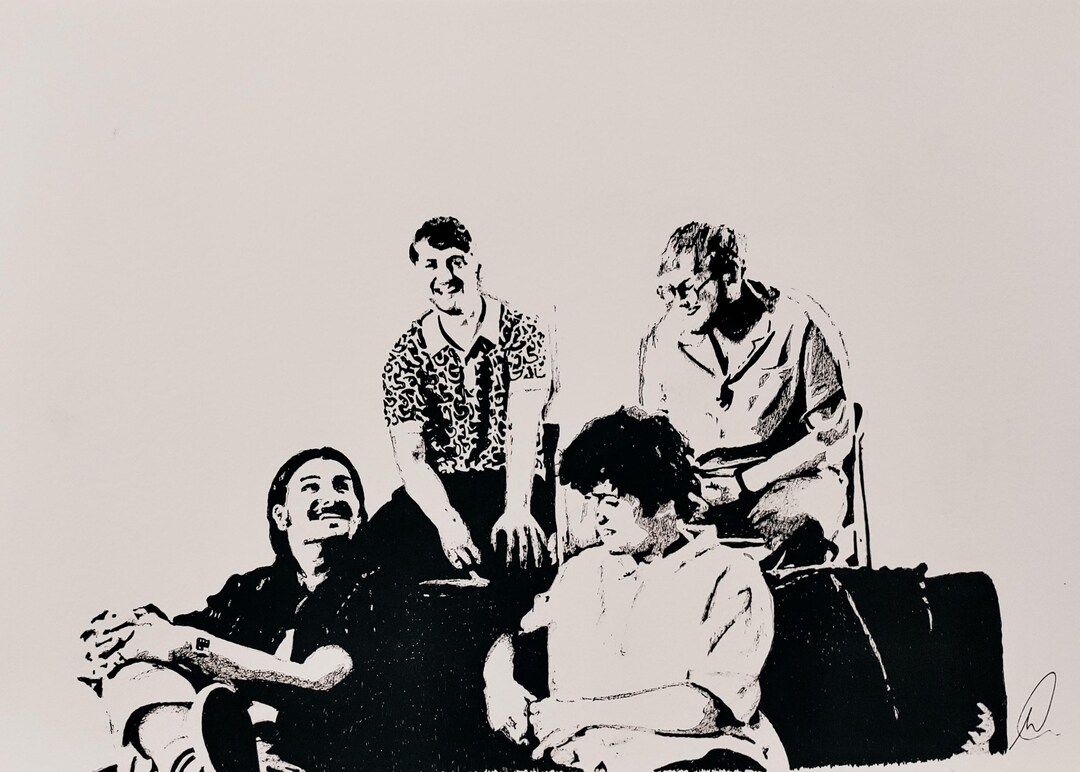 Limited Edition. Unframed Black and White A4 Print of the Lathums ...