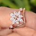 Unique Cluster Moissanite Diamond Flower Engagement Ring - Etsy
