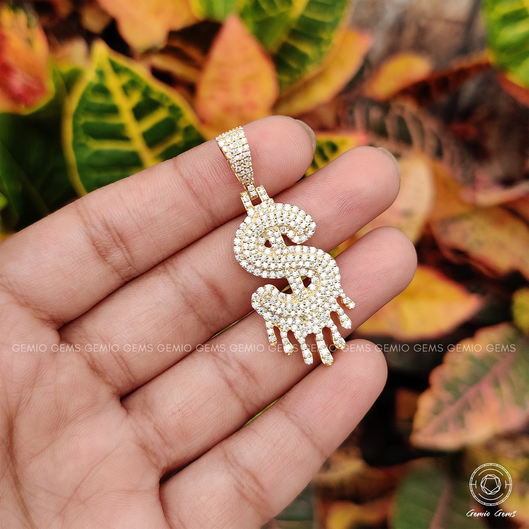 Dollar Sign Pendant Charm for Men and Women, 925 Sterling Silver Dollar ...